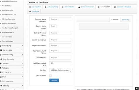 How To Create CSR In CWP Panel