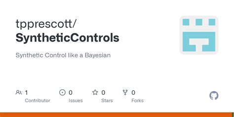 Github Tpprescott Syntheticcontrols Synthetic Control Like A Bayesian