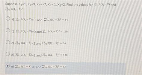 solved suppose x {1} 1 x {2} 3 x {3} 7 x {4} 1