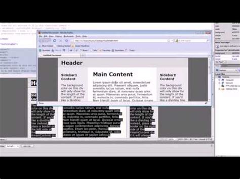 Dreamweaver CS4 Tutorial 18 Fixed Vs Liquid YouTube
