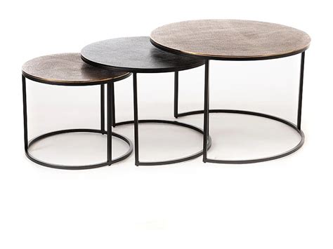 Set De 3 Tables Basses Rondes