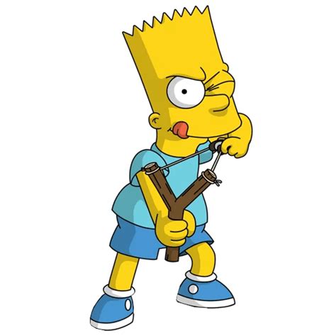Bart Simpson With A Slingshot Sticker Sticker Mania