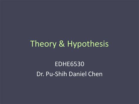 Theory And Hypothesis Schemes And Mind Maps Literature Docsity