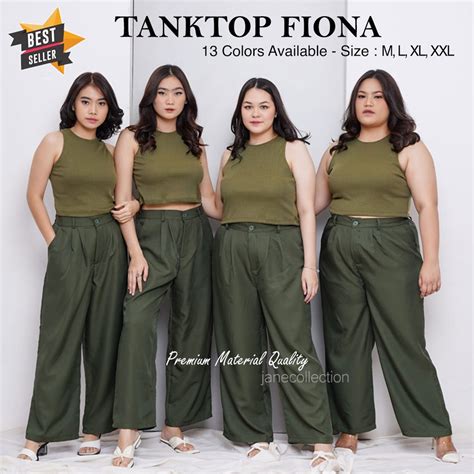 Jual Jane Tank Top Wanita Jumbo Dalaman Blazer Big Size Bahan Rajut