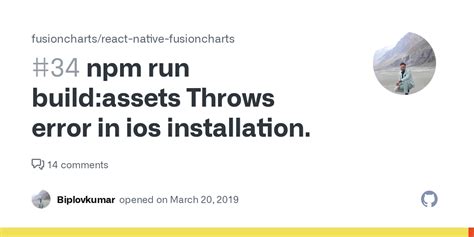 Npm Run Buildassets Throws Error In Ios Installation · Issue 34 · Fusionchartsreact Native