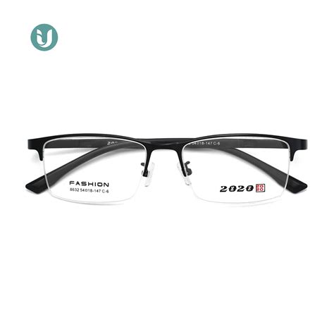 Fashion Rectangular Glasses Semi Rimless Eyeglasses Frames China Semi Rimless Frames And Semi