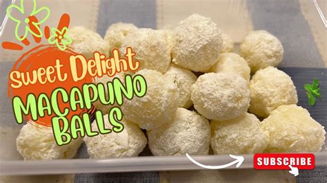 Pinoy Dessert Macapuno Balls Very Easy And Yummy Youtube