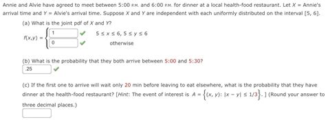 solved need c only pleaseannie and alvie have agreed to meet