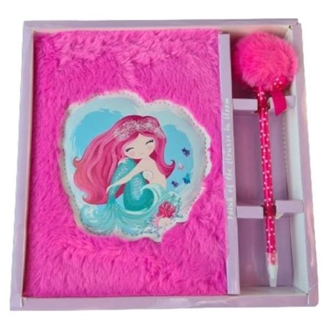 Fluffy Diary Notebook Set With Fluffy Fur Ball Pen Shop Today Get It