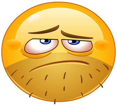 Premium Vector Depressed Hangover Or Tired Emoji Emoticon