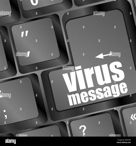 Computer Keyboard With Virus Message Key Stock Photo Alamy