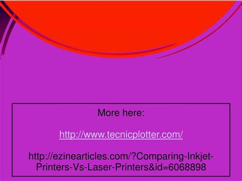 Ppt Comparing Inkjet Printers Vs Laser Printers Powerpoint Presentation Id