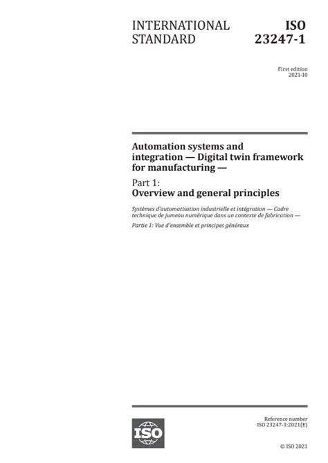 iso 23247 1 2021 automation systems and integration — digital twin