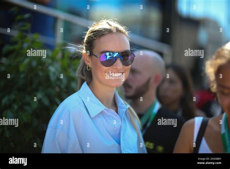 Elena Berri Girlfriend Of Esteban Ocon Alpine F1 Team During The