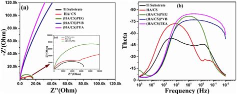 A Nyquist Plot Curves And B Bode Plot Curves Of The Uncoated And