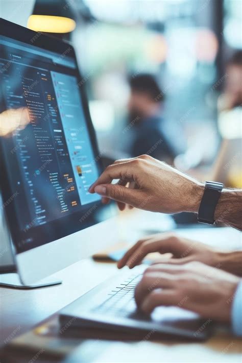 Collaborative Web Development Business Team Creatingdynamic Website Together Premium Ai