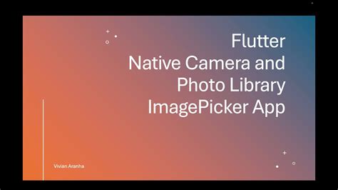Flutter Native Camera And Photo Gallery Imagepicker App Android And Ios Development Youtube