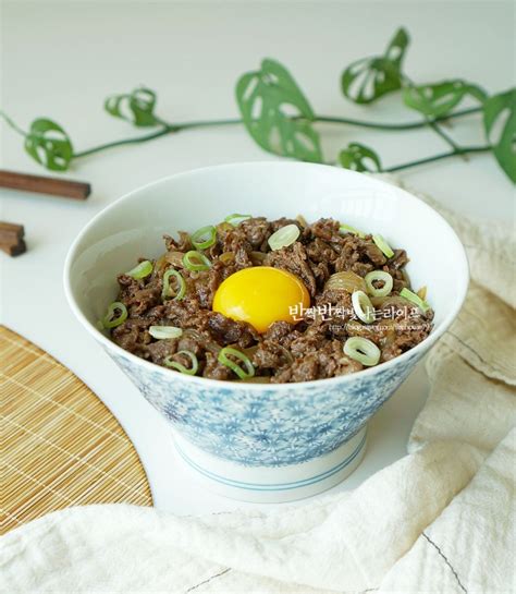 소고기 규동 만들기 일본식 소고기덮밥 규동 레시피 소불고기 덮밥 네이버 블로그