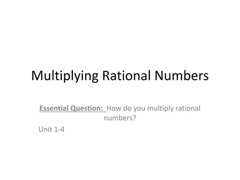 PPT Multiplying Rational Numbers PowerPoint Presentation Free Download ID