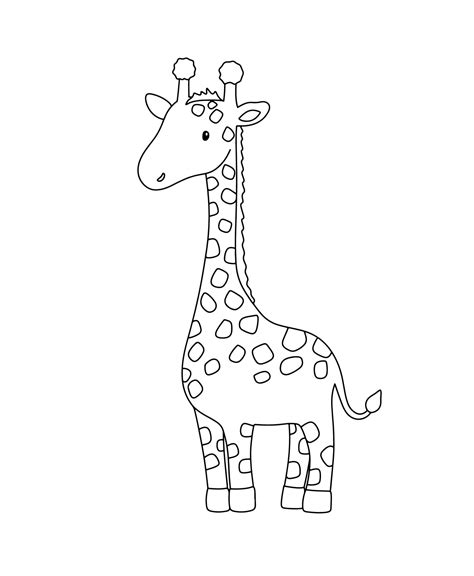 How To Draw A Cute Giraffe Step By Step