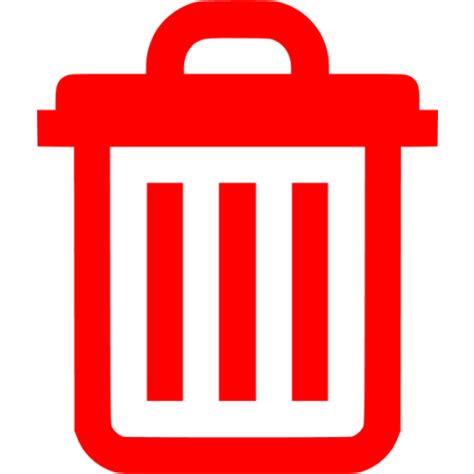 Red Delete Icon Free Red Delete Icons