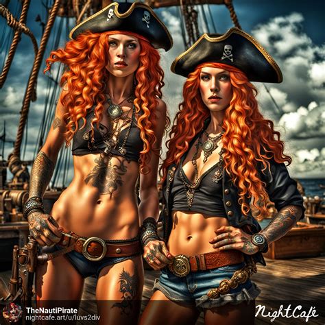 Sexy Pirate Bikini Girls Tattoo Digital Download High Resolution Image