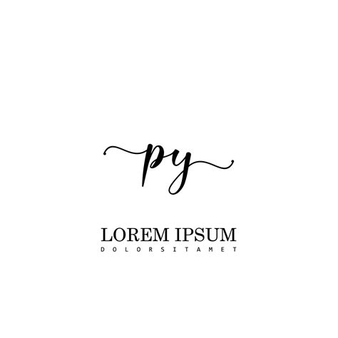 py initial handwriting template design 27848716 vector art at vecteezy