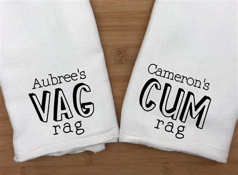 Personalized Name Vag Rag And Cum Rag Set Clean Up Towel Etsy