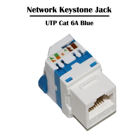 50 Stuks Utp Cat 6a Blauw Netwerk Kesytone Jack Rj Grandado