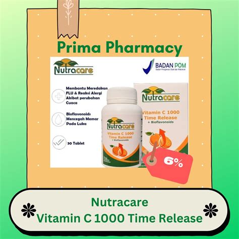 Nutracare Vitamin C 1000 Time Release Vitamin C Aman Di Lambung