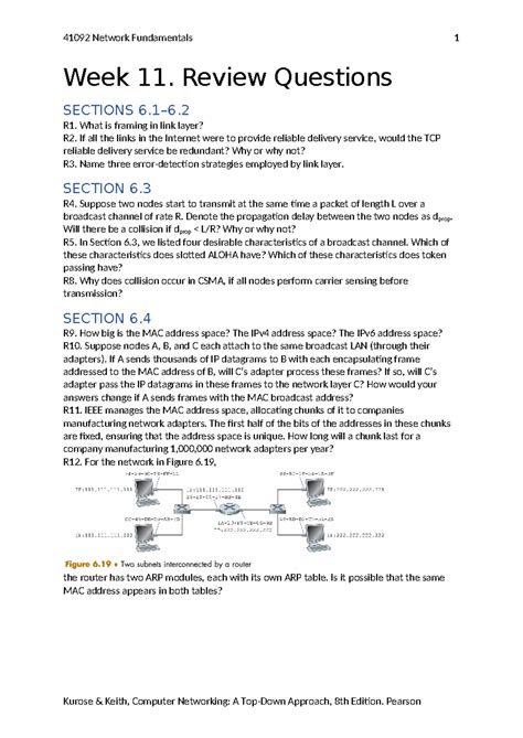 Week11 Review Question 41092 Network Fundamentals Week 11 Review