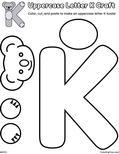 Uppercase Letter K Koala Craft Free Printable Pdf Letter K Craft