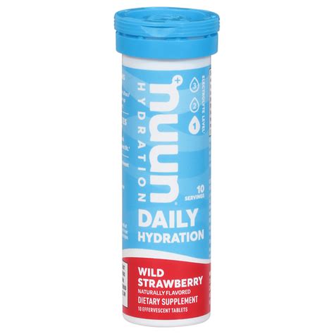 Nuun Daily Hydration Wild Strawberry Tablets 10 Each Delivery Or