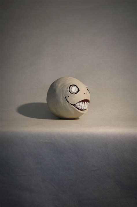 Clay And Acrylic Sculpture Of Emil Head R Nier