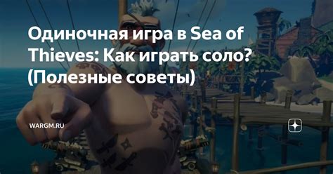 Одиночная игра в Sea Of Thieves Как играть соло Полезные советы Wargm Ru Дзен