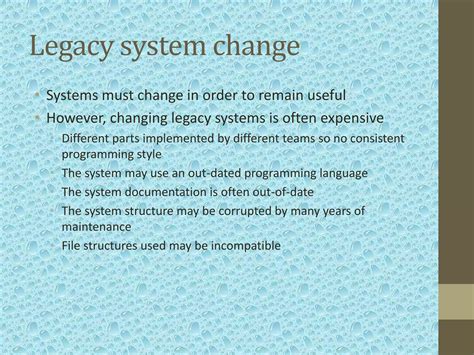 LEGACY SYSTEM In Software Engineering By NADEEM AHMED PPT Operating Systems Computer
