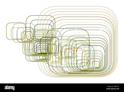 Geometric Conceptual Background Rounded Rectangle Pattern For Design Vector Illustration