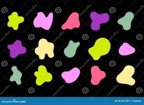 Set Of Vector Bright Random Organic Shapes Stock Vector Illustration