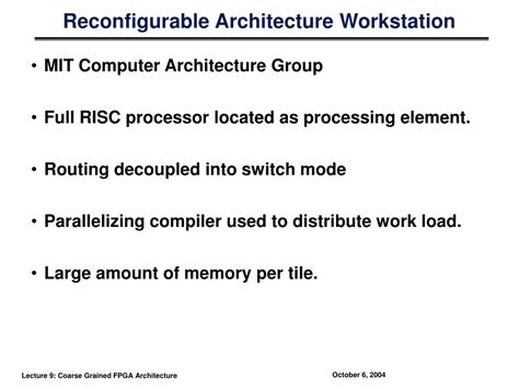 Ppt Ece 697f Reconfigurable Computing Lecture 9 Coarse Grained Fpga Architecture Powerpoint