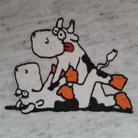 Vtg Coast Trends Cow Sex Positions Sided Gray Gem