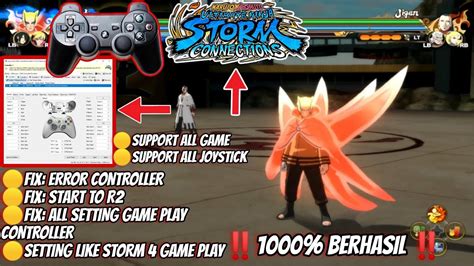 fix error setting controller gamepad naruto x boruto ultimate ninja