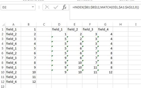 Excel Transpose Column With Duplicates To Unique Columns Stack Overflow