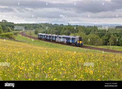 Scotrail Siemens Class 385 Electric Multiple Unit Train Passing The