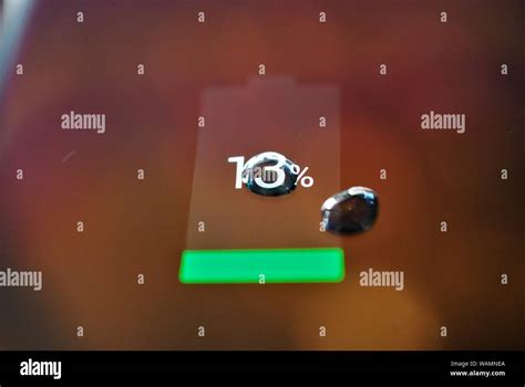 Battery Level Indicator On A Smartphone Stock Photo Alamy