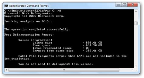 Dig Deeper In Windows Defrag Via Command Prompt
