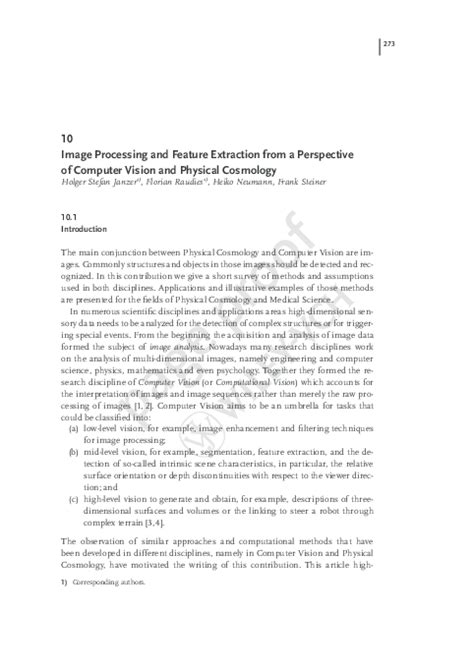 pdf image processing and feature extraction from a perspective of