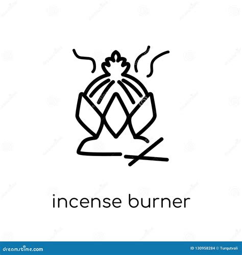Incense Burner Icon Trendy Modern Flat Linear Vector Incense Bu Stock