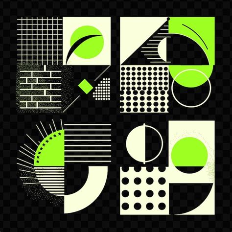 Elegant Bauhaus Design With Geometric Patterns And Clean Lin Tattoo Ink