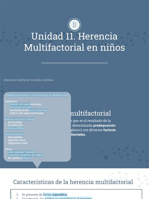 Unidad 11 Herencia Multifactorial Niños Pdf Genética