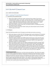 Analyzing TCP Communication With Wireshark For Business Data Course Hero